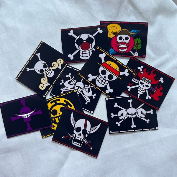 One Piece Anime Pirate Flags Patches - Etsy