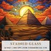 Pyramids of Giza Stained Glass Pattern, Egypt, Egyptian Pyramids ...