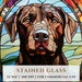 Labrador Dog Stained Glass Pattern, Sublimation Designs, Stained Glass ...
