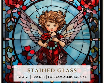 Tree of Life Stained Glass Pattern, Sublimation Designs, Stained Glass ...