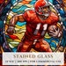 American Football Stained Glass Pattern, Sublimation Designs, Faux ...