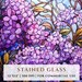 Lilac Stained Glass Pattern, Sublimation Designs, Stained Glass PNG ...