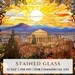 Scenic Athens Stained Glass Pattern, Greece, Sublimation Designs ...