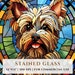 Yorkshire Terrier Dog Stained Glass Pattern, Sublimation Designs ...