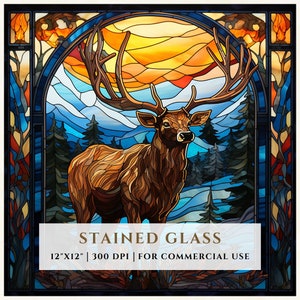 Stained Glass Patterns Elk