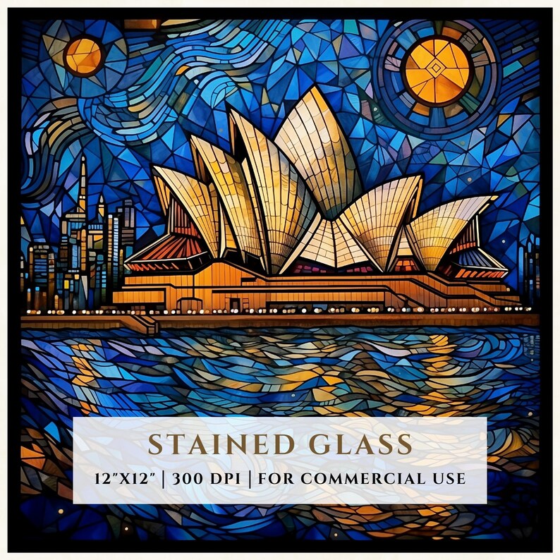 Sydney Opera House Stained Glass Pattern Australia - Etsy