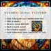 German Shepherd Dog Stained Glass Pattern, Sublimation Designs, Stained ...