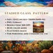 Desert Landscape Stained Glass Pattern, Sublimation Designs, Stained ...