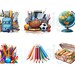22 Back to School Clipart Bundle, Transparent Background, Digital ...