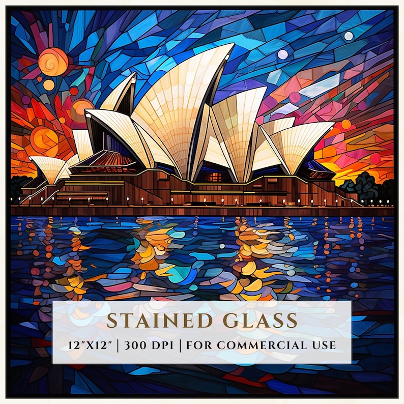 Sydney Opera House Stained Glass Pattern Australia - Etsy