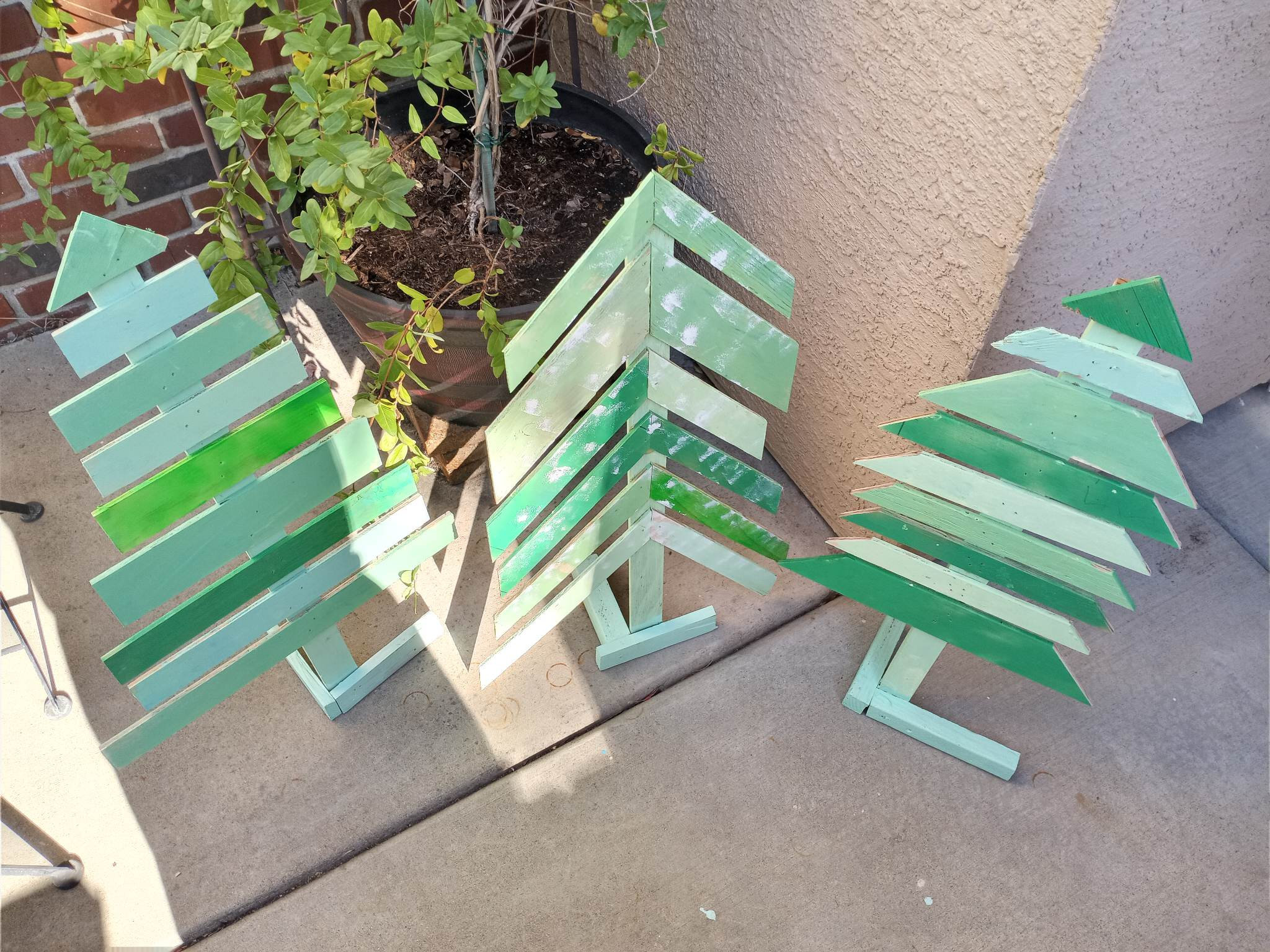 Reclaimed Wood Christmas Trees Rustic Winter Porch Decor, Farmhouse ...