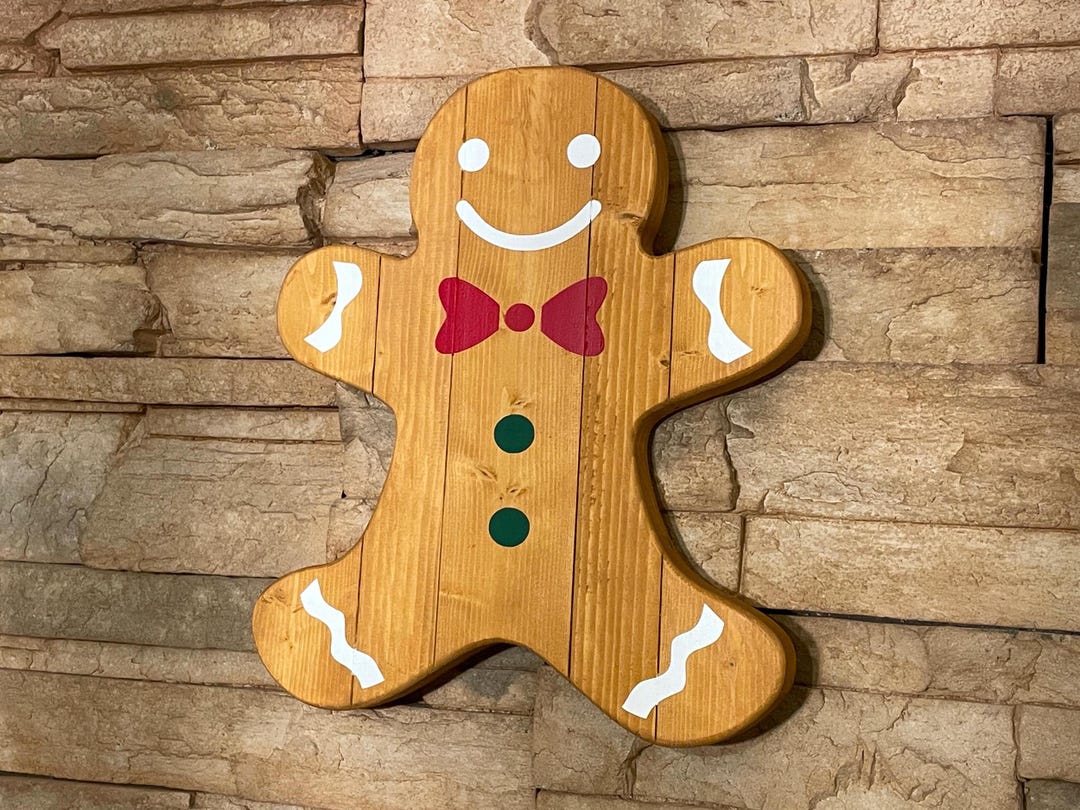Handmade Wall Hanging Gingerbread Man Christmas Holiday Decor - Etsy