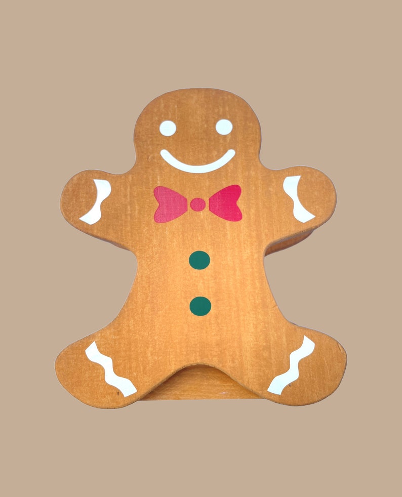 Gingerbread Man Christmas Holiday Décor Napkin Holder / File Holder ...