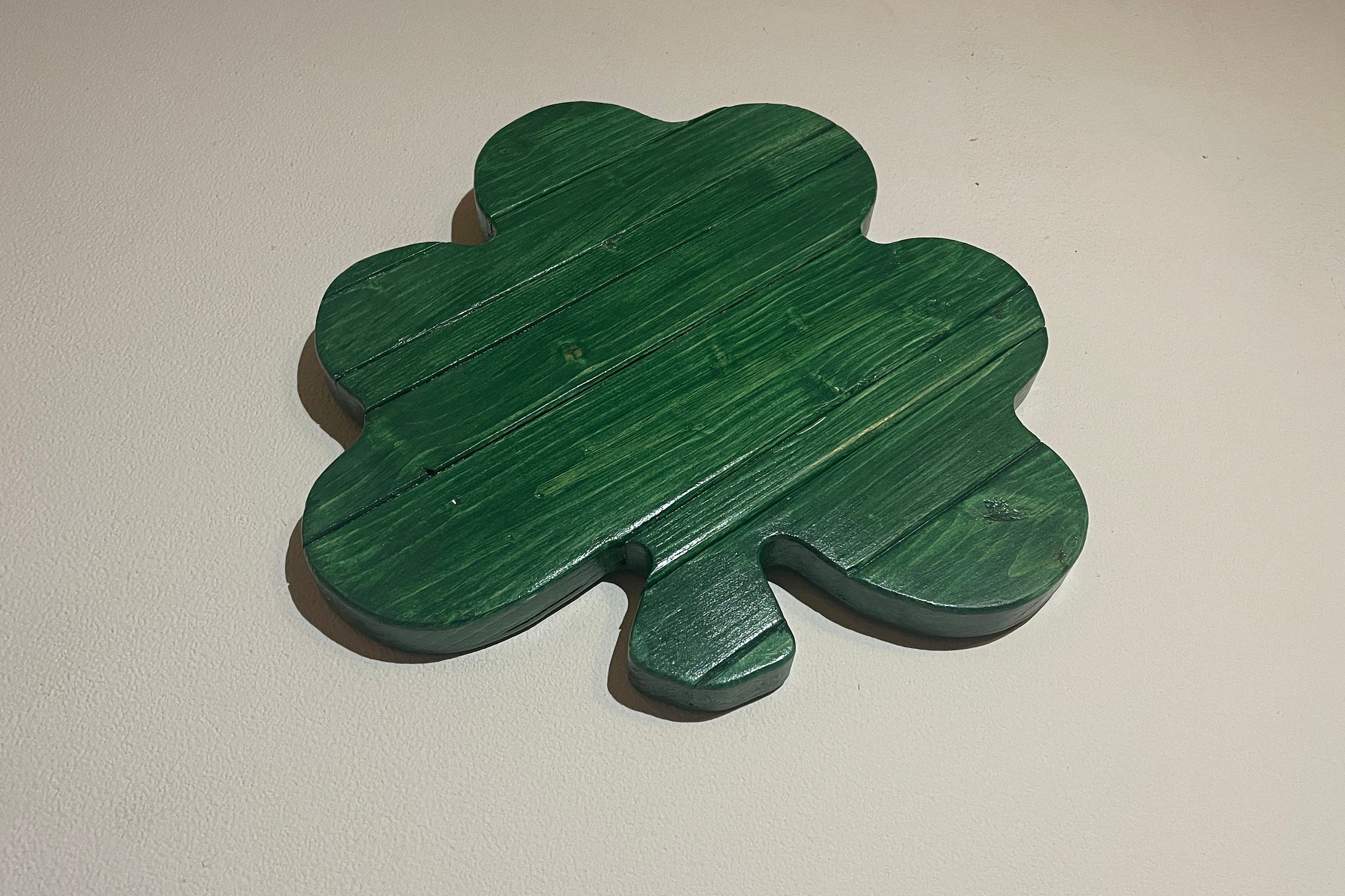 Shamrock St Patrick's Day Modern Rustic Green Wooden Wall Hanging ...