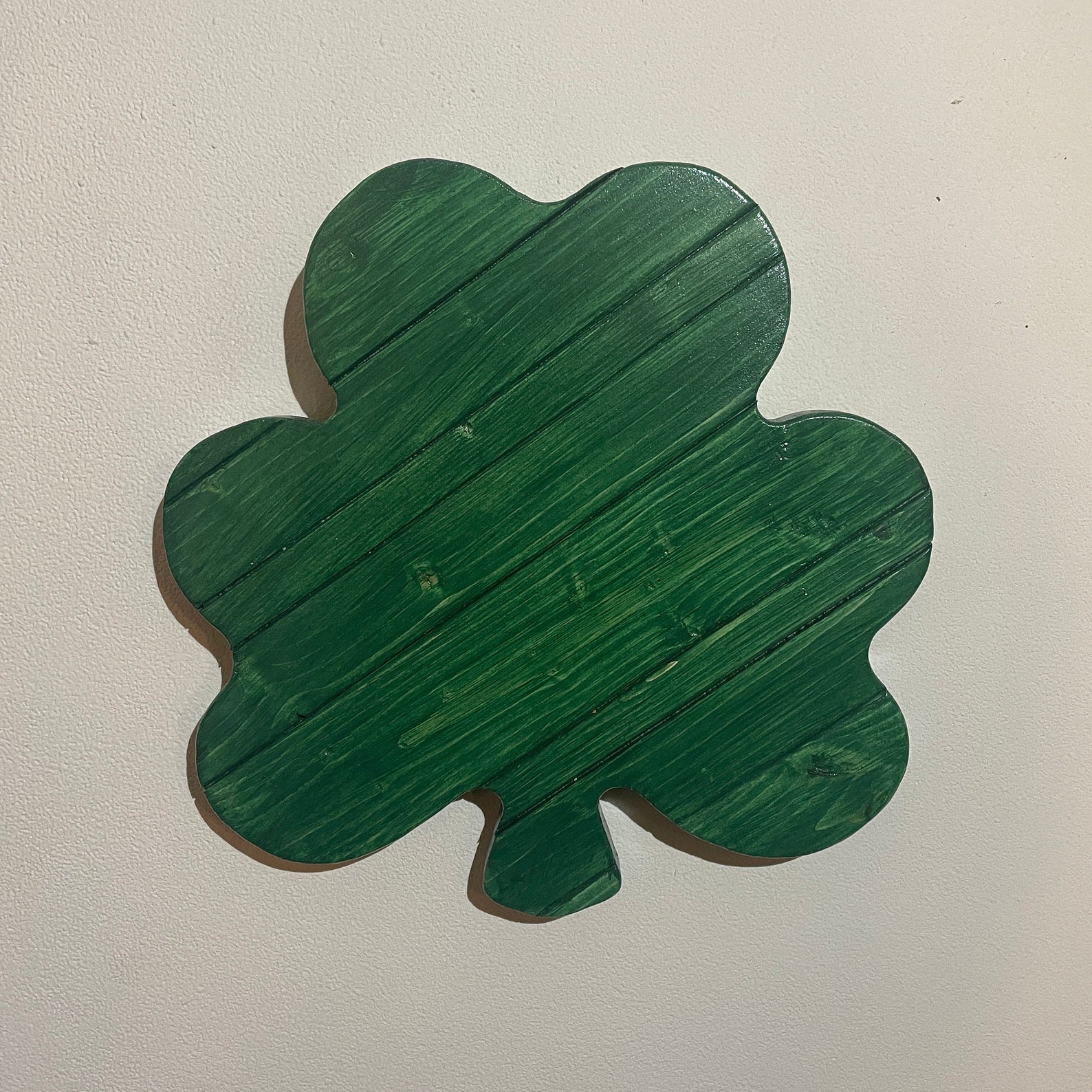 Shamrock St Patrick's Day Modern Rustic Green Wooden Wall Hanging ...