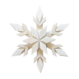 Rustic Wooden Snowflake 16 Inch Wall Hanging Christmas Seasonal Décor ...