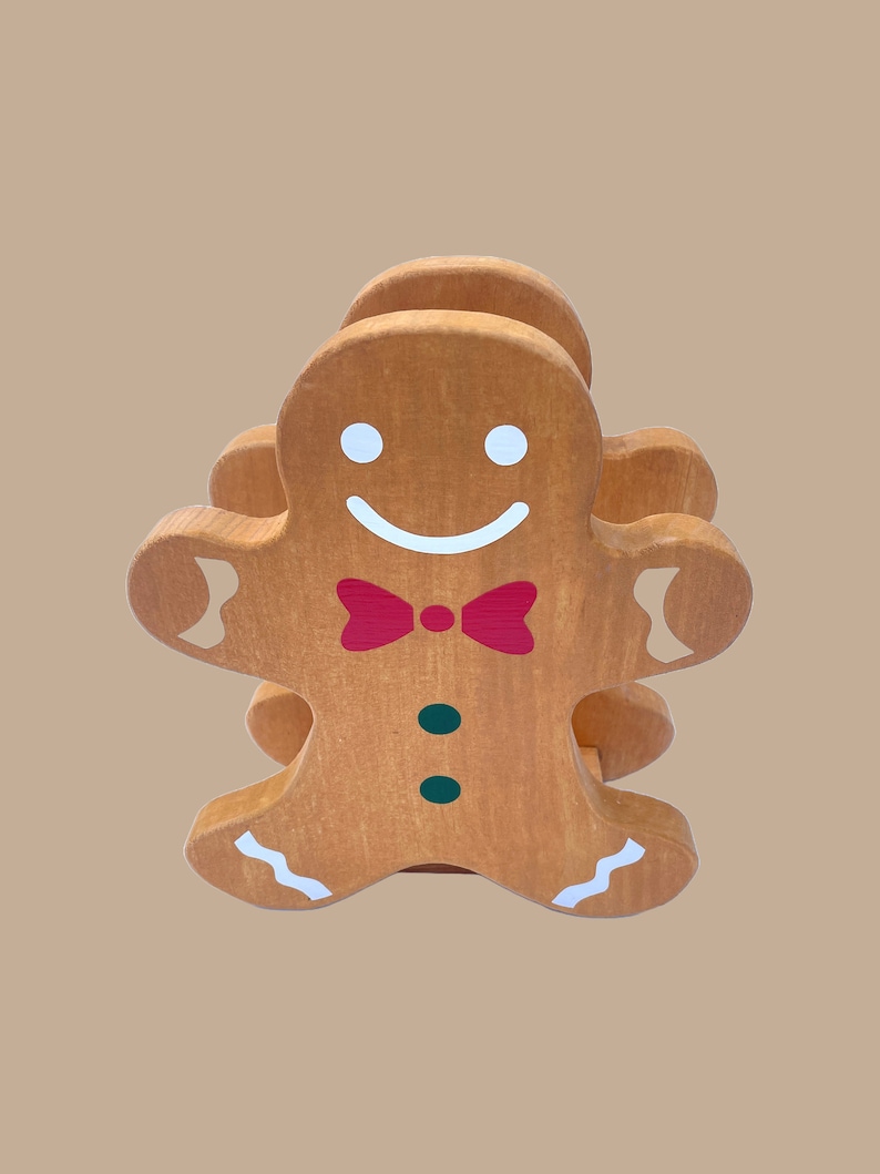 Gingerbread Man Christmas Holiday Décor Napkin Holder / File Holder ...