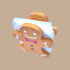 Gingerbread Man Christmas Holiday Décor Napkin Holder / File Holder ...