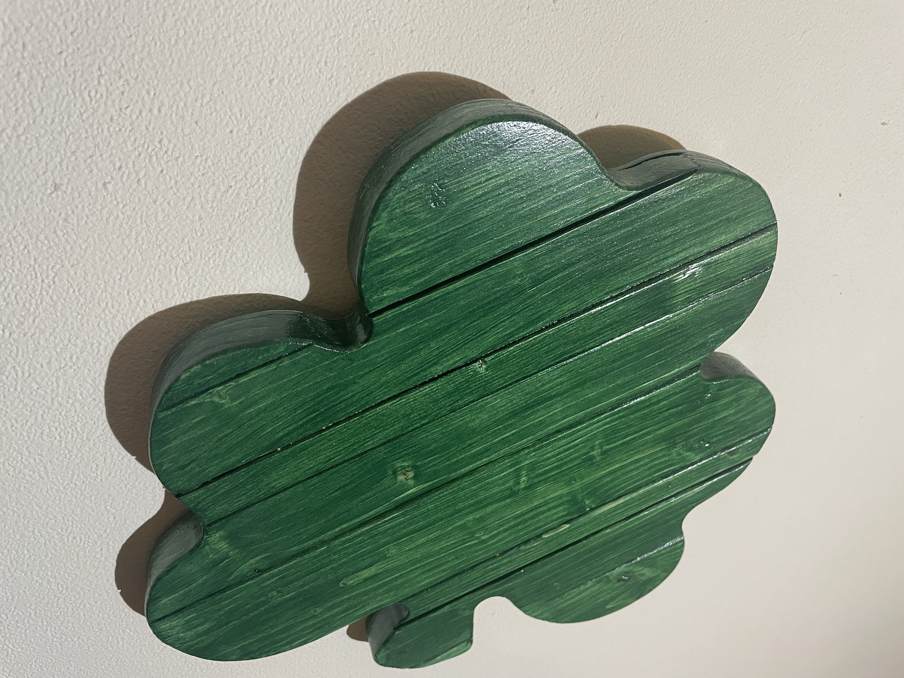 Shamrock St Patrick's Day Modern Rustic Green Wooden Wall Hanging ...