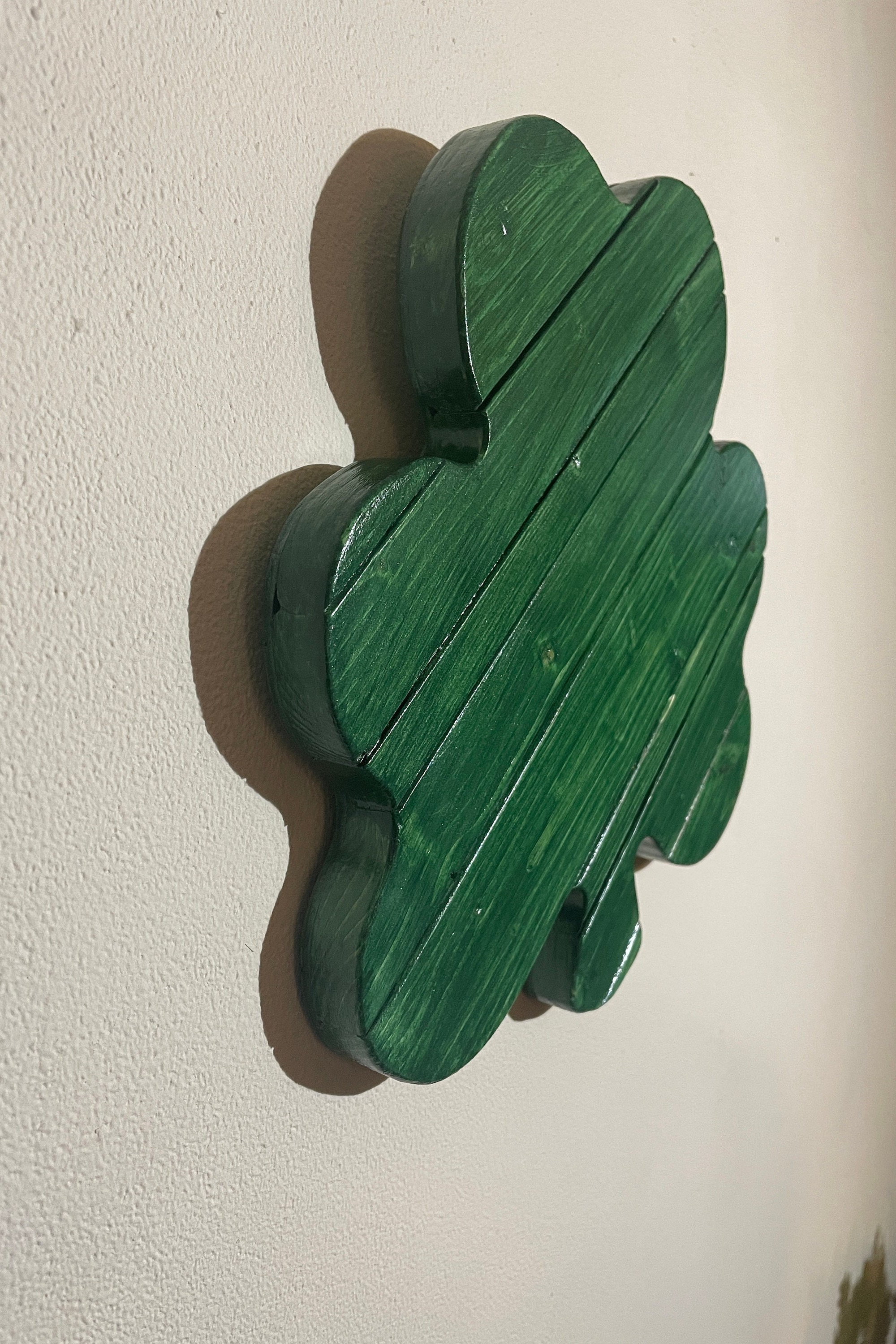 Shamrock St Patrick's Day Modern Rustic Green Wooden Wall Hanging ...