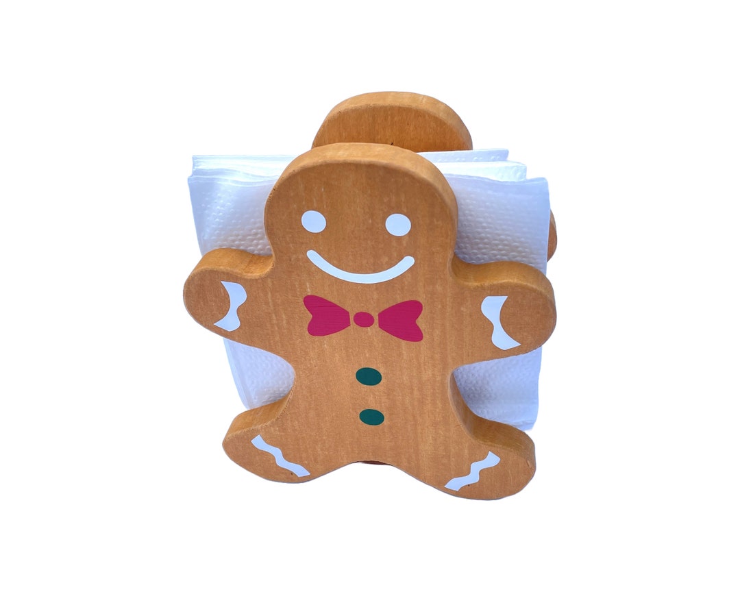 Gingerbread Man Christmas Holiday Décor Napkin Holder / File Holder ...