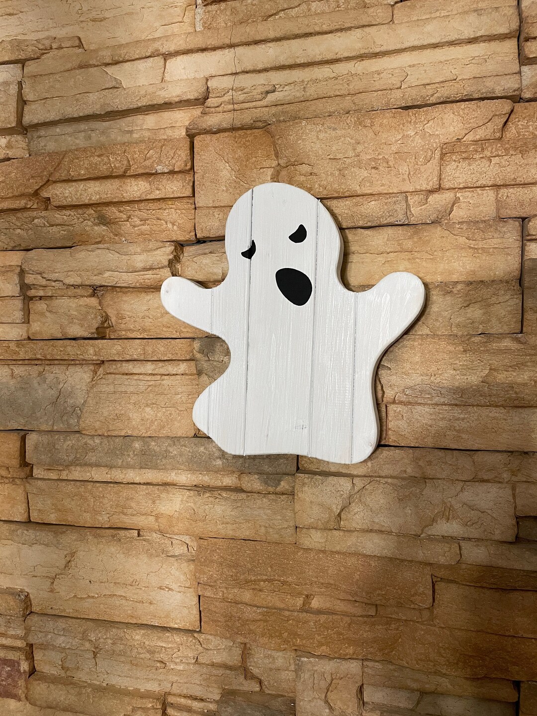 Wooden Ghost Made From Random Wood Pieces Wall Art - Etsy