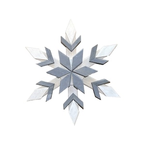 Rustic Wooden Snowflake 16 Inch Wall Hanging Christmas Seasonal Décor ...