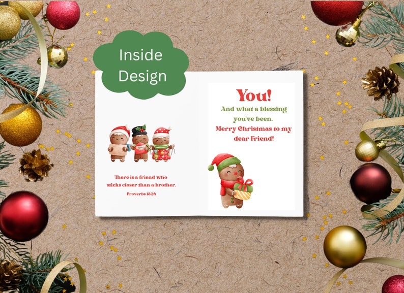 Printable Best Friend Christmas Card Religious Sentiment I Asked God ...