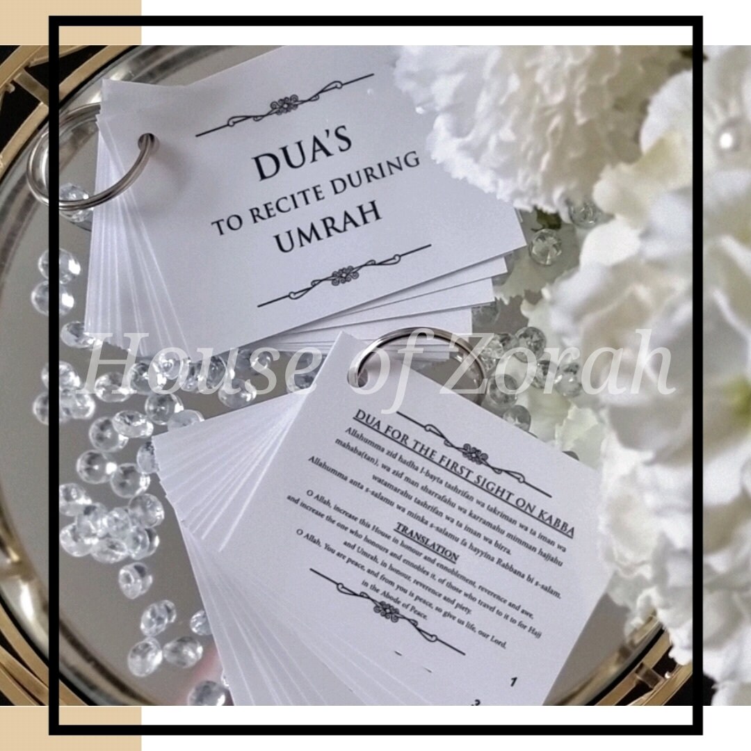 A7 Size Umrah Dua Prayer Flash Cards, Step by Step Umrah Guide, Islamic ...