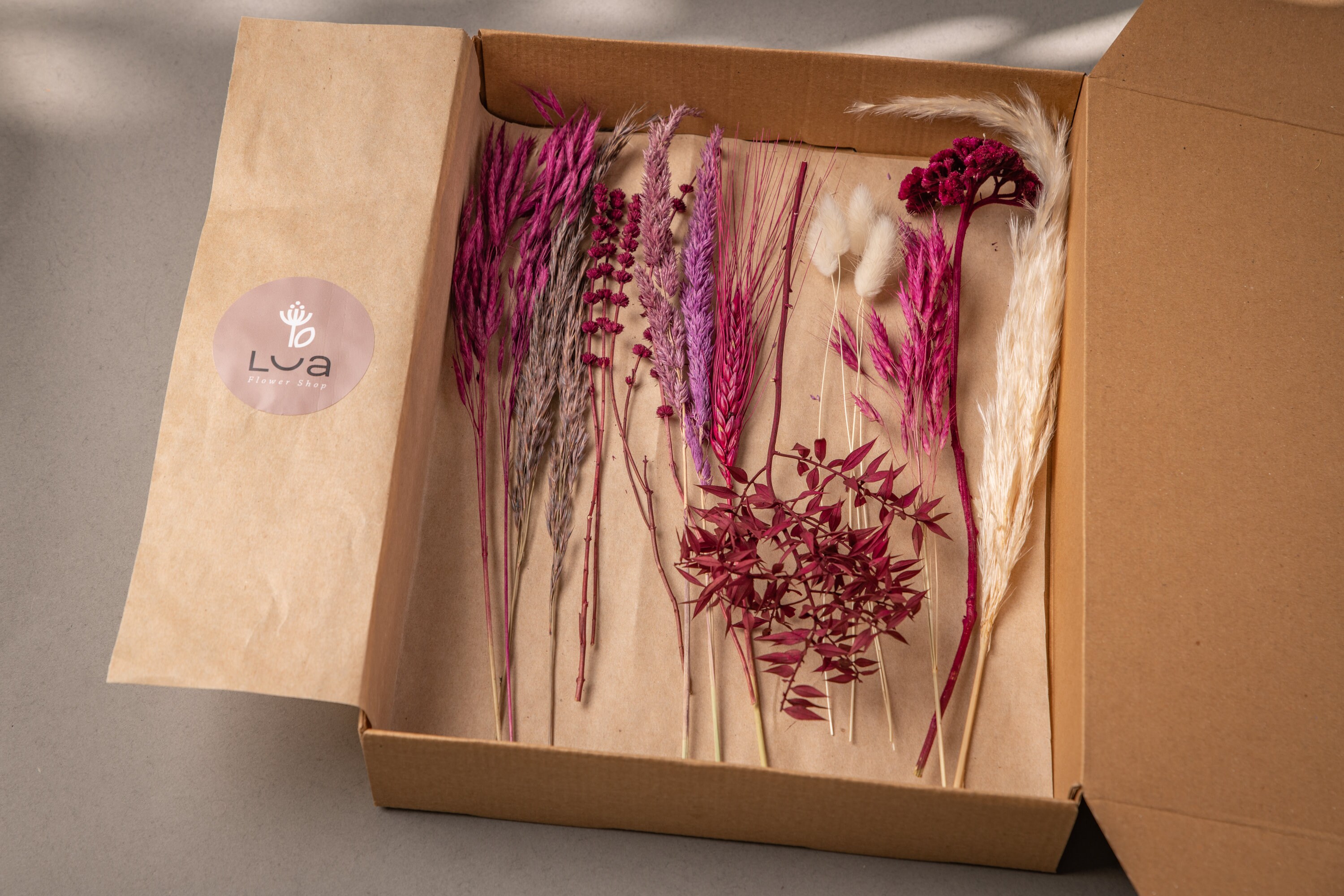 Burgundy DIY Dried Natural Flower Bouquet for Boho and - Etsy