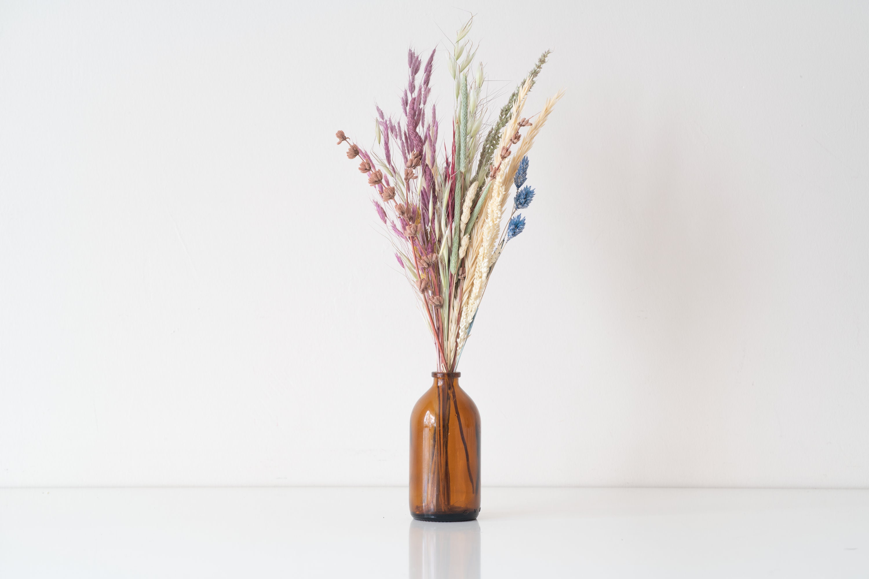 Burgundy DIY Dried Natural Flower Bouquet for Boho and - Etsy