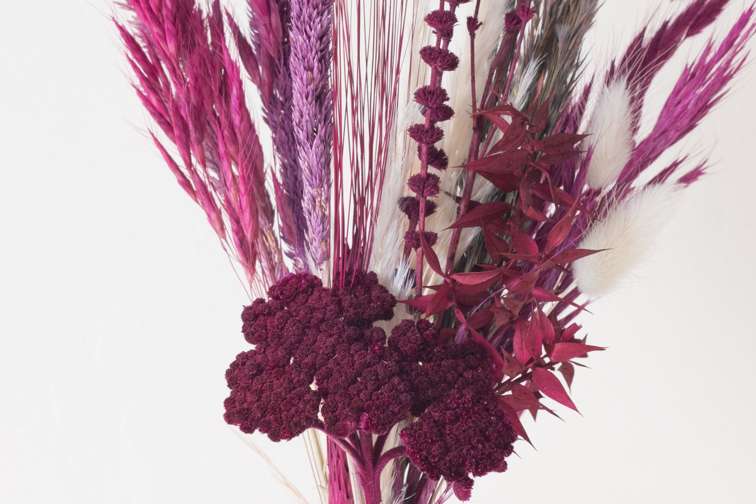 Burgundy DIY Dried Natural Flower Bouquet for Boho and - Etsy