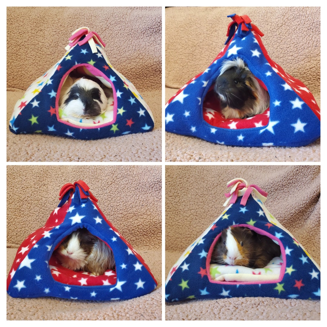 Guinea Pig Fleece Tent Hidey Bed With Removable Pad. Ready Made. - Etsy