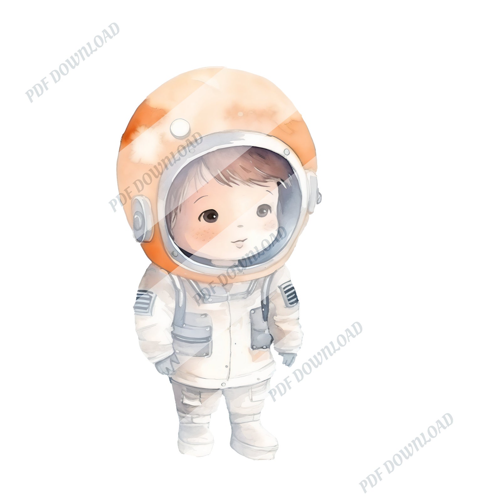 Space Astronaut Watercolor Clipart, Cute Astronaut PNG, Astronaut ...