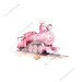 Watercolor Pink Train Kids Clipart, 3 Pink Train Png Clipart, Baby Boy ...