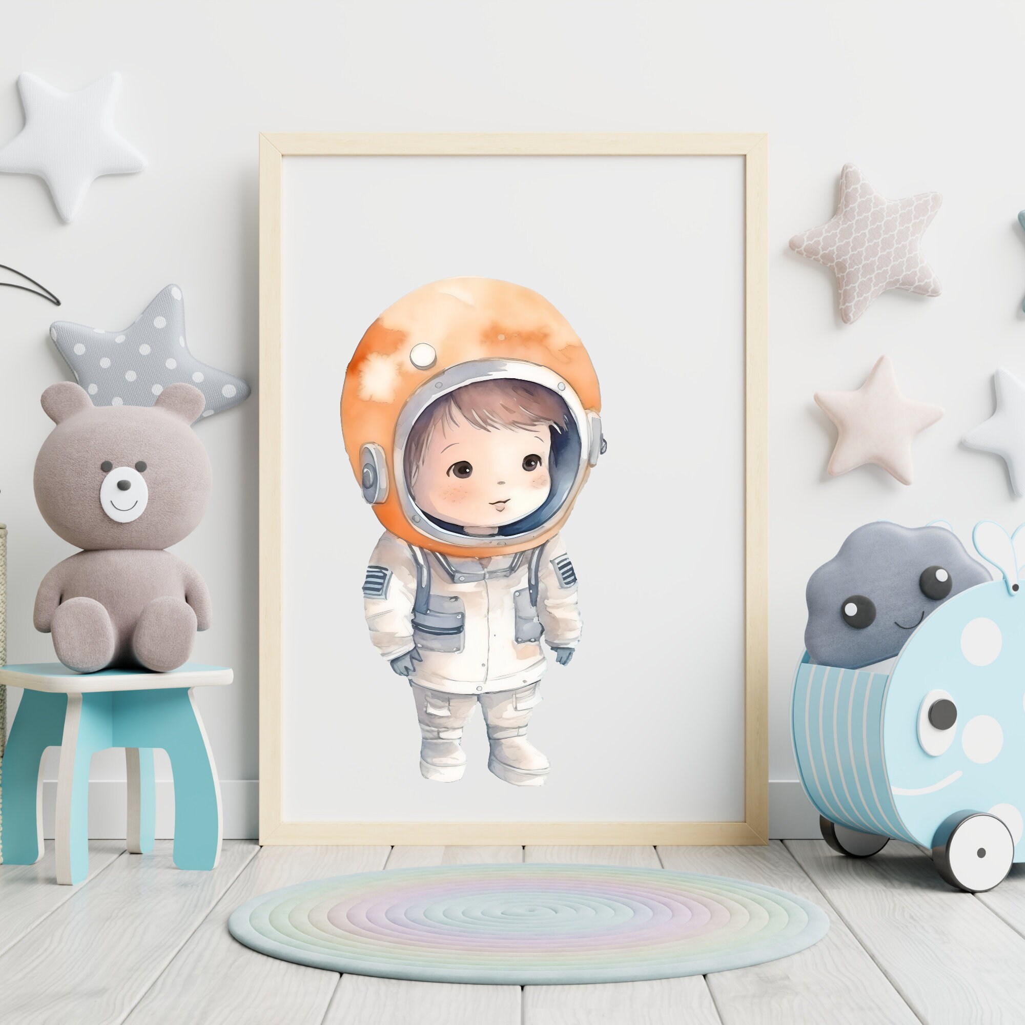 Space Astronaut Watercolor Clipart, Cute Astronaut PNG, Astronaut ...