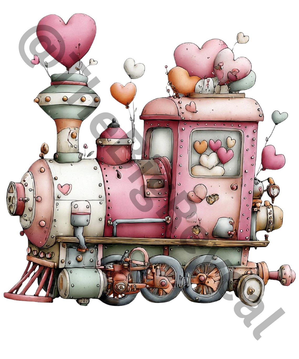 Valentine’s Day Love Train Digital Design | Instant Download SVG - Etsy