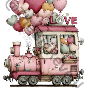 Valentine’s Day Love Train Digital Design | Instant Download SVG - Etsy