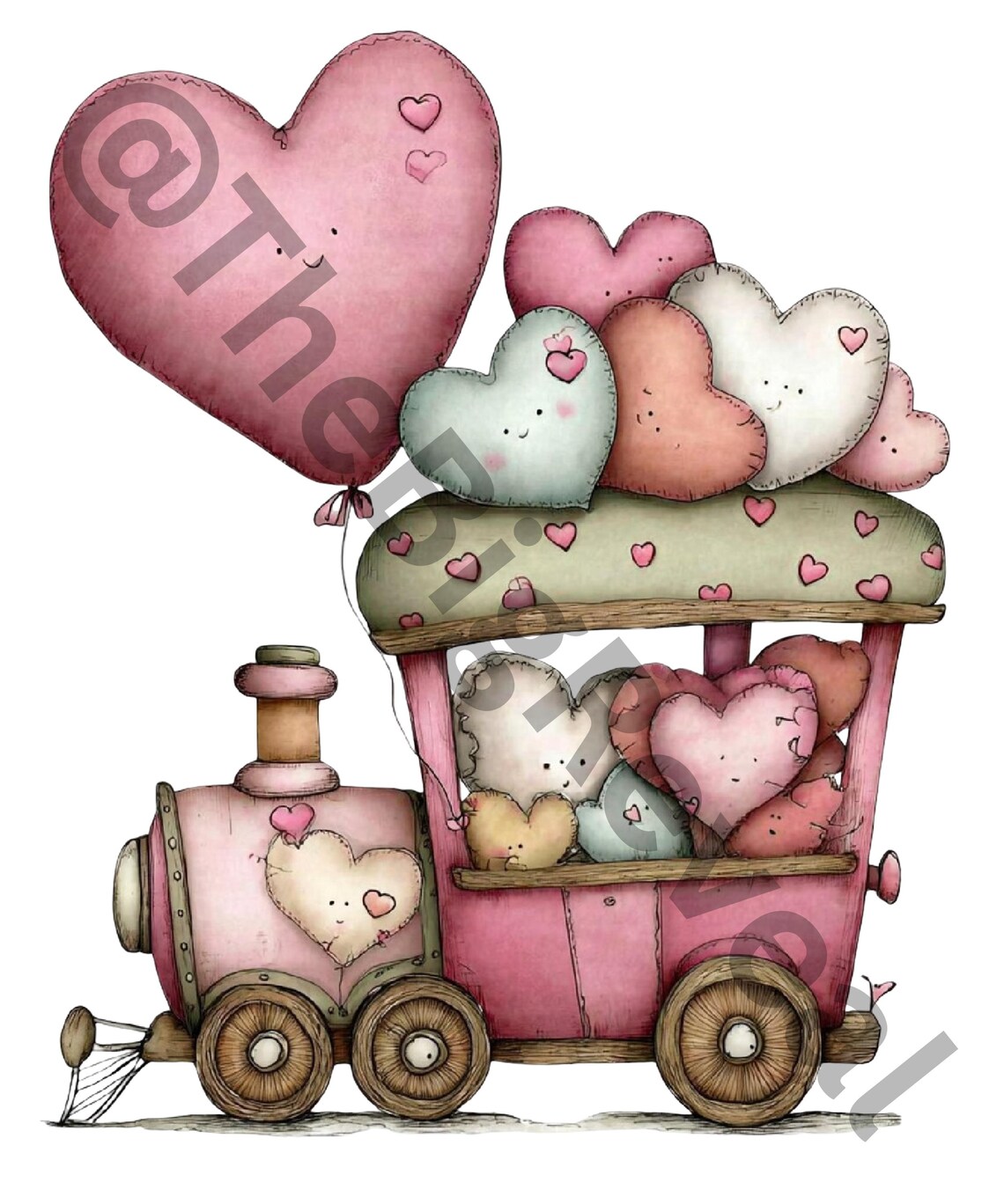 Valentine’s Day Love Train Digital Design | Instant Download SVG - Etsy