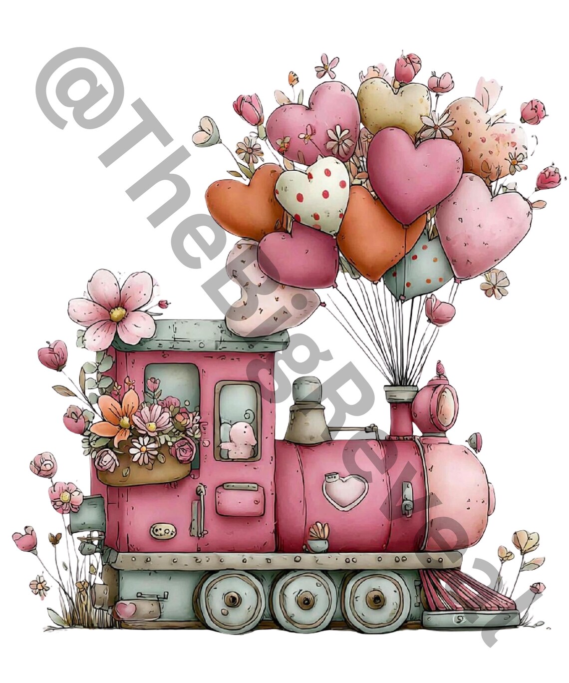 Valentine’s Day Love Train Digital Design | Instant Download SVG - Etsy