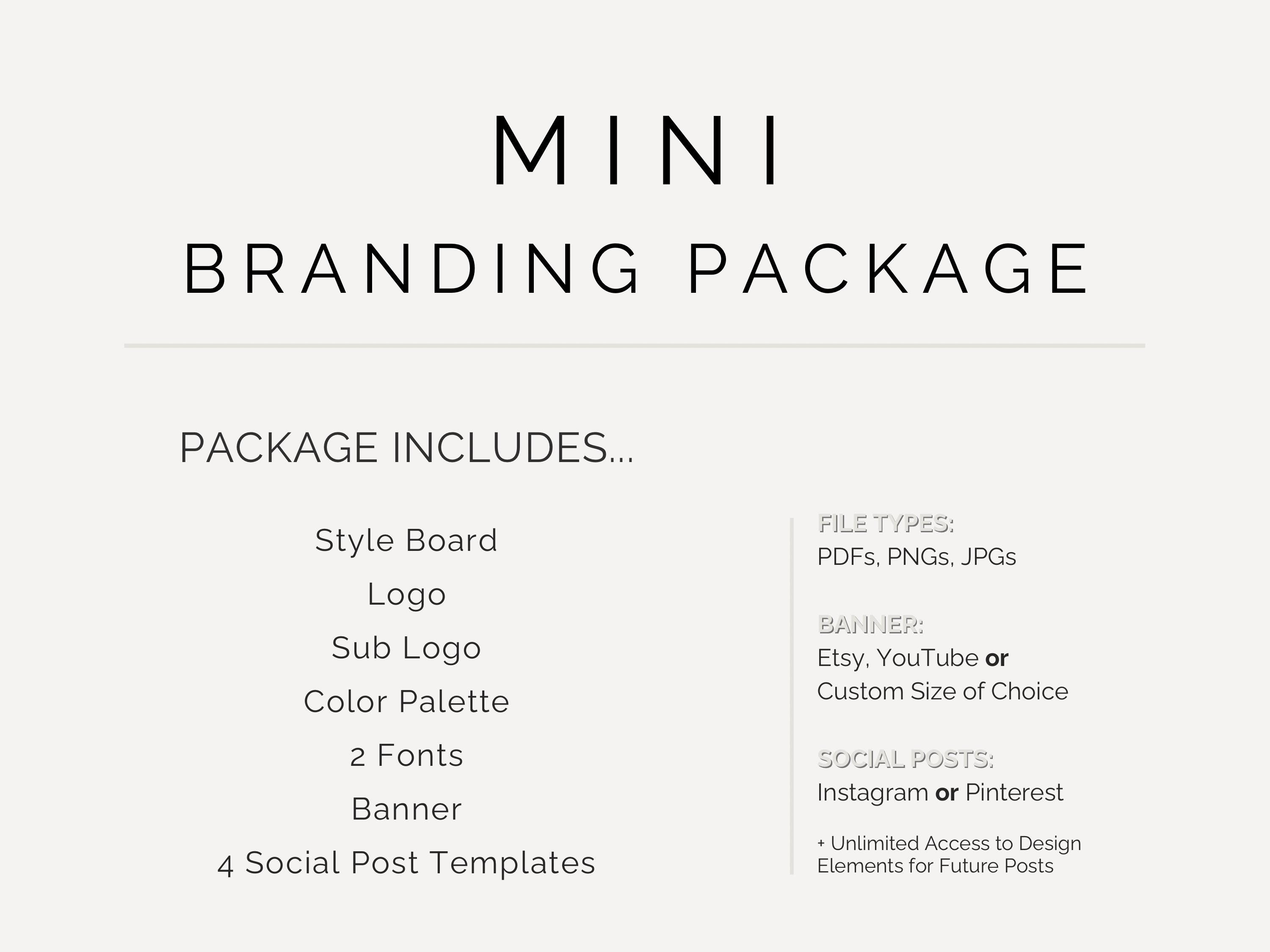 Mini Branding Kit With Custom Logo Style Board | Small Business ...