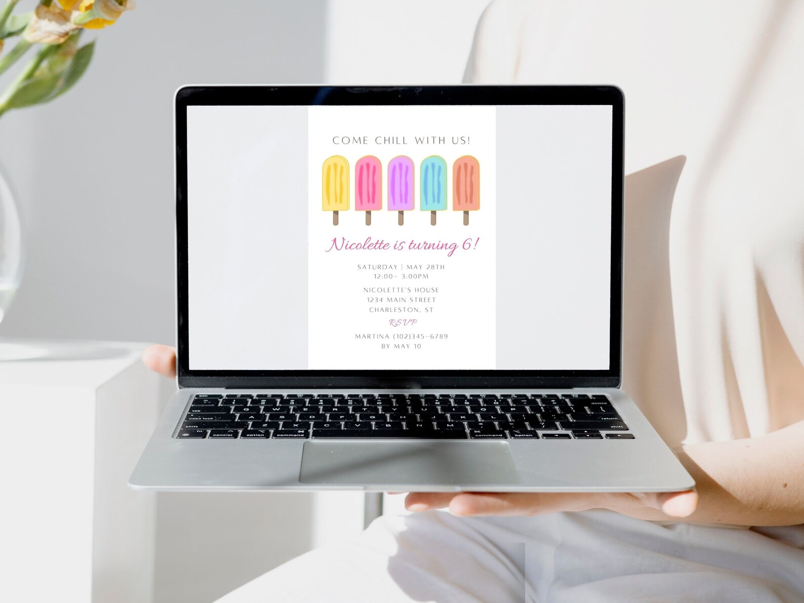 Popsicle Birthday Party Invitation ANY Age Popsicle Birthday Invitation ...