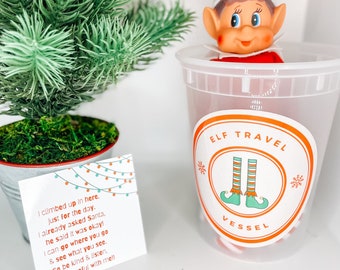 Elf Transport Jar Plastic Carrier Christmas Magic Do Not Touch Travel ...