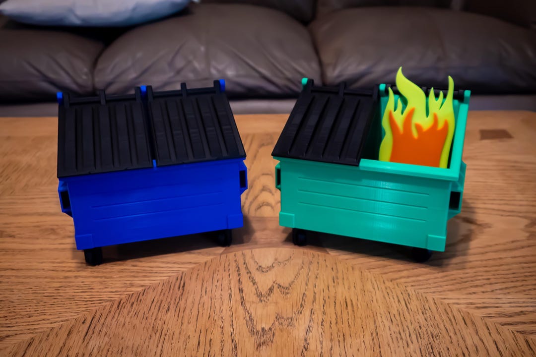 Desktop Dumpster Fire, Desktop Organizer - Etsy