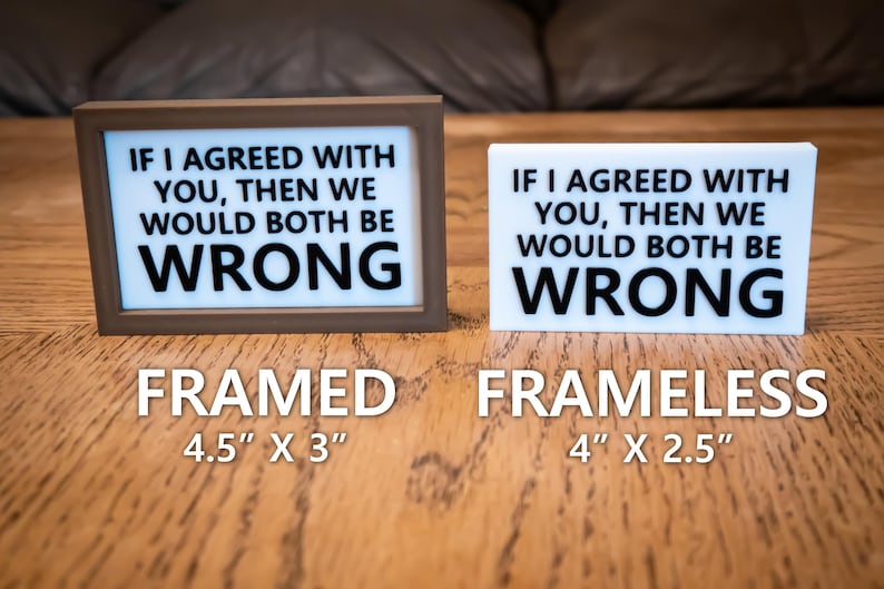 Funny Desk Sign: 3D Printed Sarcastic Office Decor - Etsy