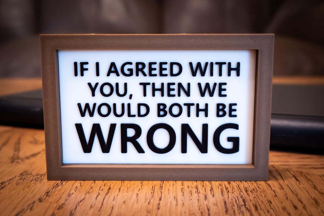 Funny Desk Sign: 3D Printed Sarcastic Office Decor - Etsy
