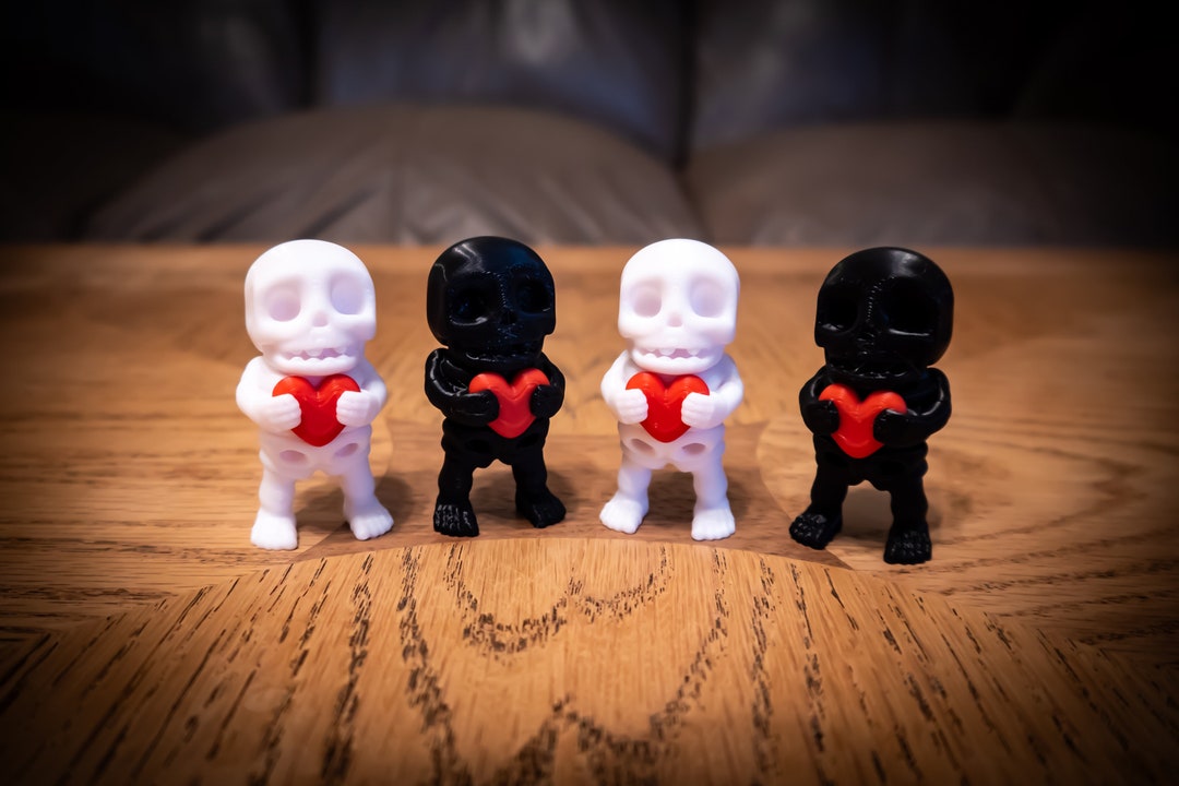 Valentine's Tiny Skeleton Fidget Toy, Keychain - Etsy