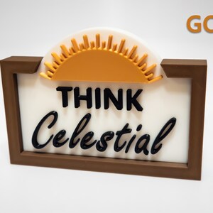 Think Celestial Desk Sign, Desk Ornament - Etsy