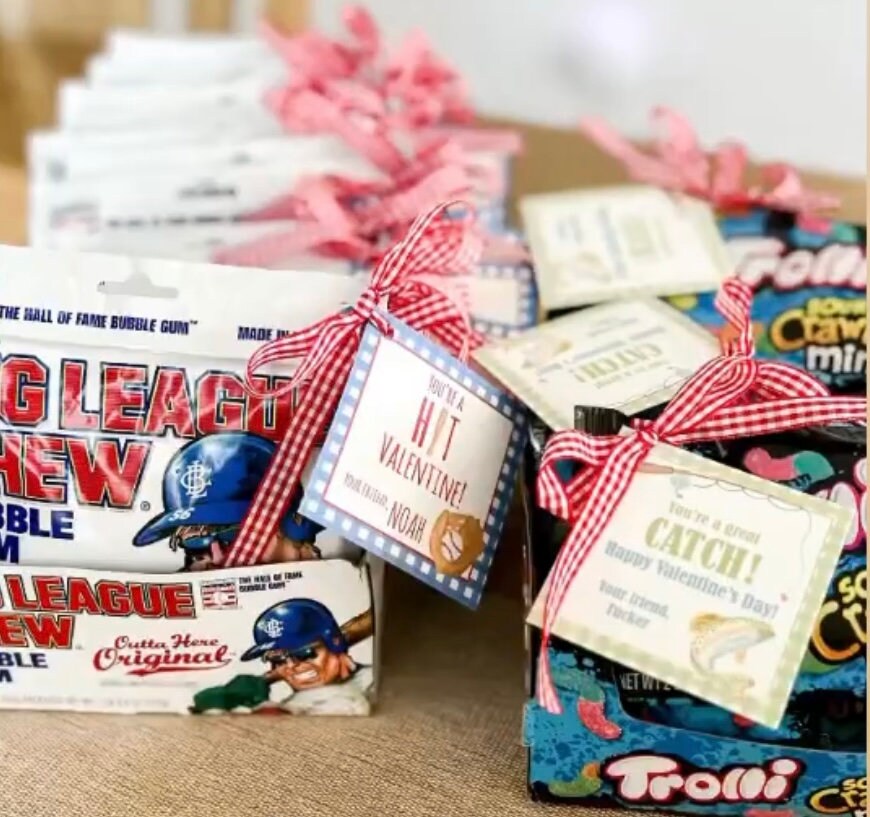 Valentine Gift Tags, Watercolor Fish Valentines, 'great Catch' Fishing ...