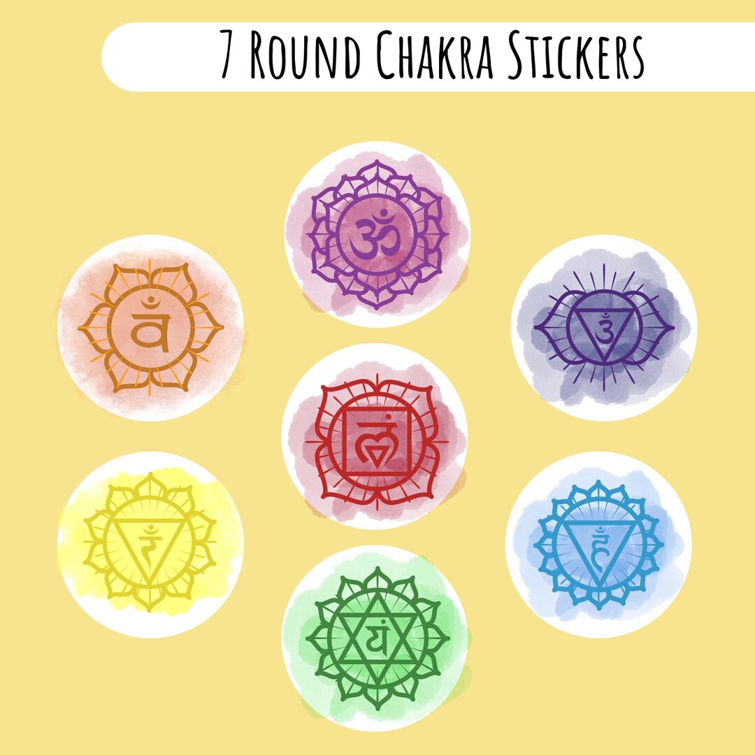 Set of Charka Symbol Stickers, Glossy Sticker Pack, Planner Stickers ...